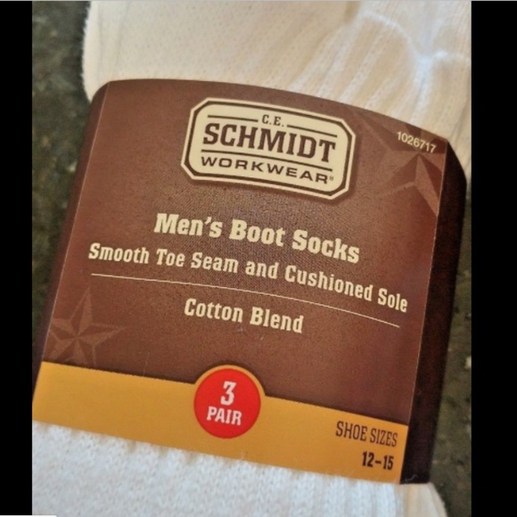 schmidt | Underwear & Socks | 6 Pair Mens Long Top Work Boot Crew Socks ...